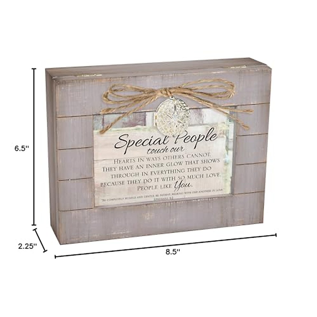 Cottage Garden Special People Touch Our Hearts Grey Distressed Locket Music Box Plays Amazing Grace