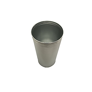 Witt Industries 415DTAL Steel 15-Gallon Standard Open Top Indoor Waste Receptacle with Galvanized Liner, Round, 15" Diameter x 35" Height, Almond