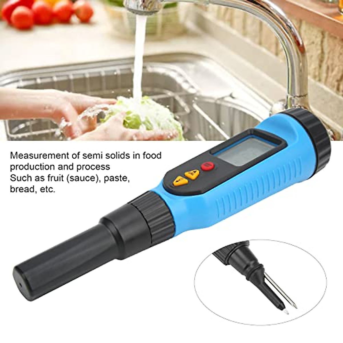 Ozgkee Ph Tester Pen, Ph Metre Ph Tester Pen Abs High Accuracy Portable Ph Meter with LCD Display for Bread Meat Fruit Food Ph Meter