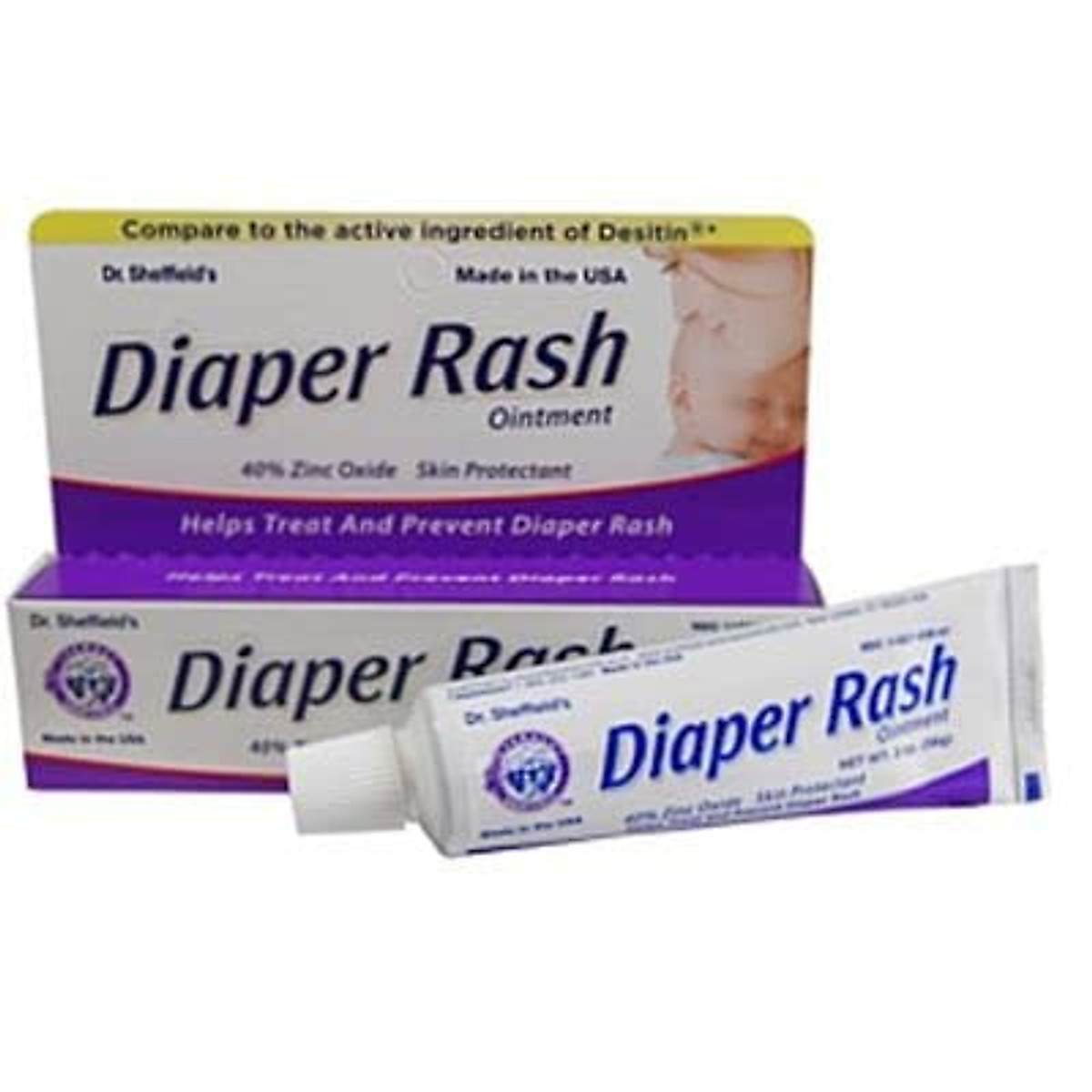 Diaper Rash Ointment Generic for Desitin 40% Zinc Oxide 2 oz 3 PACK