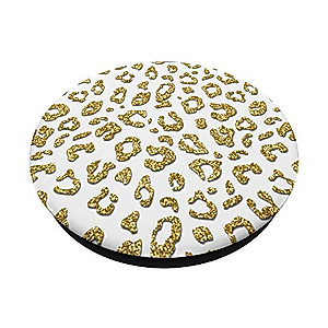 Sassy Golden Color Leopard Cheetah Print PopSockets PopGrip: Swappable Grip for Phones & Tablets