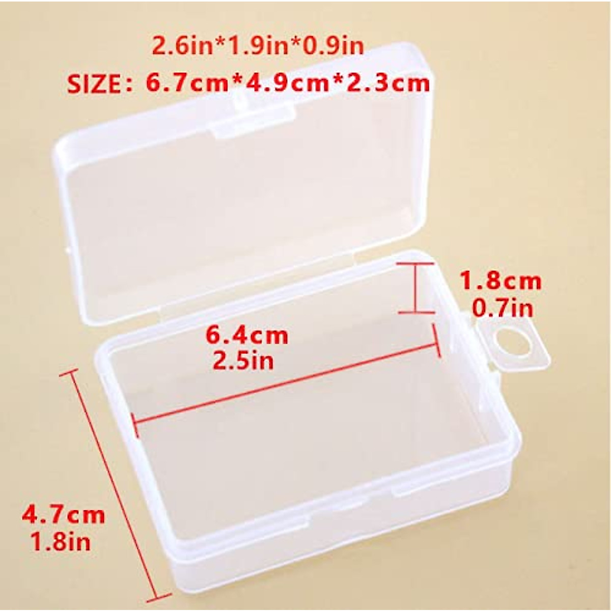 FNRQ 12 Packs Small 2.6 X 1.9 X 0.9inch Clear Plastic Storage Containers Bins with Lids Small Plastic Organizer Box for Storage of Small Items