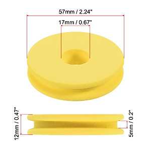 PATIKIL 2.24 Inch Fishing Line Spool, 50 Pack EVA Foam Fishing Winding Board Plates Fly Fishing Gear Organizer for Fishing Line Storage, Yellow