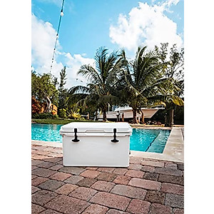 COHO Quick and Cool 55QT Rotomolded Cooler | Beverage Cooler and Camping Cooler for Beach, Kayak, Hiking, Outdoor, and Travel | Insulated Cooler and Heavy Duty Cooler and Ice Box | 55 Qt