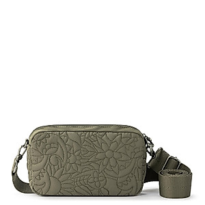 Sakroots Lodi Smartphone Crossbody in Eco-Twill, Convertible Design, Olive Spirit Desert Quilted