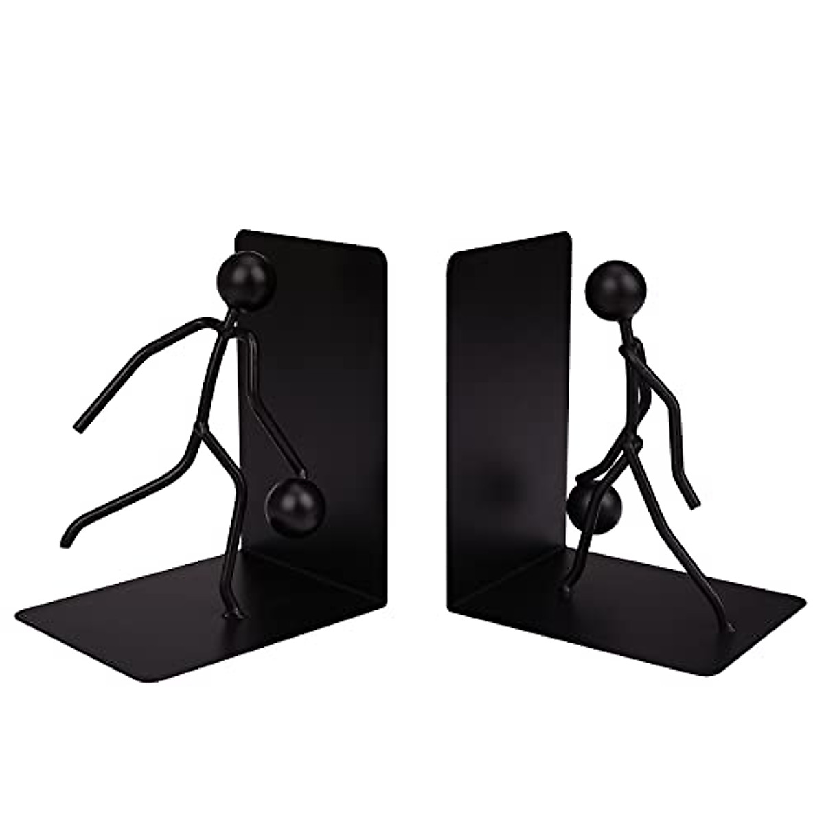Decorative Bookends for Shelves Metal Book Ends- Elegant Book Holder - Durable, Non Skid Heavy Duty Bookends Decorative Unique Book Stoppers for Books, Magazines & More