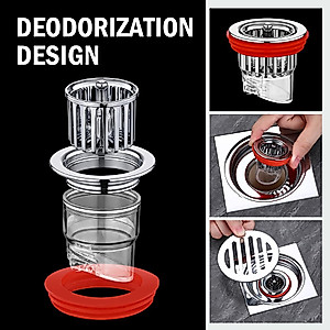 HAOMIAO Shower Bathroom Kitchen Floor Drain Anti-backflow one-Way Drain Valve Under The Water Pipe core Magnetic Drain Plug Drain Plug Oversized (1.2-2 inch Hole)