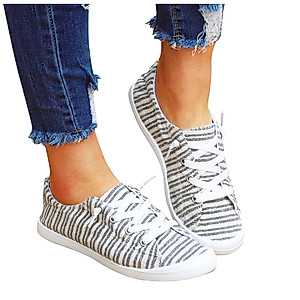 MLAGJSS Slip On Breathe Mesh Walking Shoes Women Fashion Sneakers Comfort Wedge Platform Loafers(1007a23 Gray,Size 9.5)