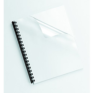 Fellowes Crystals Clear PVC Binding Covers, 8mil Letter, 200 Pack (5204303)