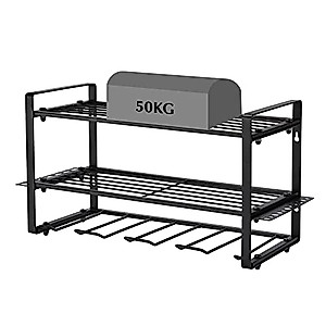 EMENTOL Power Tool Organizer, Drill Holder Wall Mount, Garage Tool Rack, Removable Design, for Power Tool, Screwdriver, Cordless Drill Storage