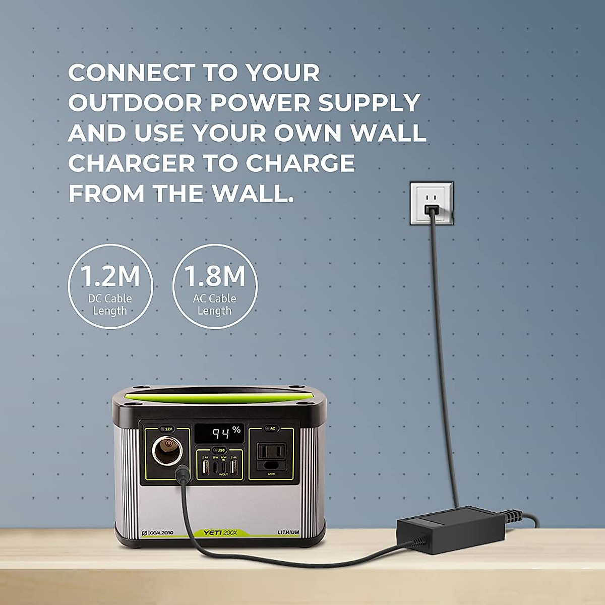 HKY 15.3V 3A AC Adapter for Goal Zero Yeti 150 Portable Power Station,Sherpa 100/100AC/50 Power Bank Solar Generator PN: 22004, 98052 Replacement Model UT60-153300-02 UT42-150150-E2 Power Supply Cord