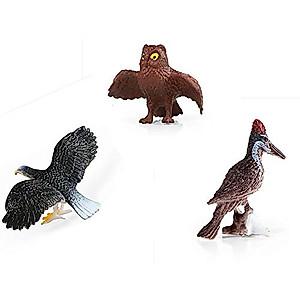 HERSMEMOR 12PCS Birds Figures Toys Playset for Kids, Birthday Christmas Easter for Girls Boys, Decorations for Cakes (Birds Toys)