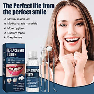 Tooth Repair Kit, Moldable Tooth Replacements Kit for Fixing, Dental Care Kit Filling Fake Teeth DIY at Home, Restoring Your Confident Smile