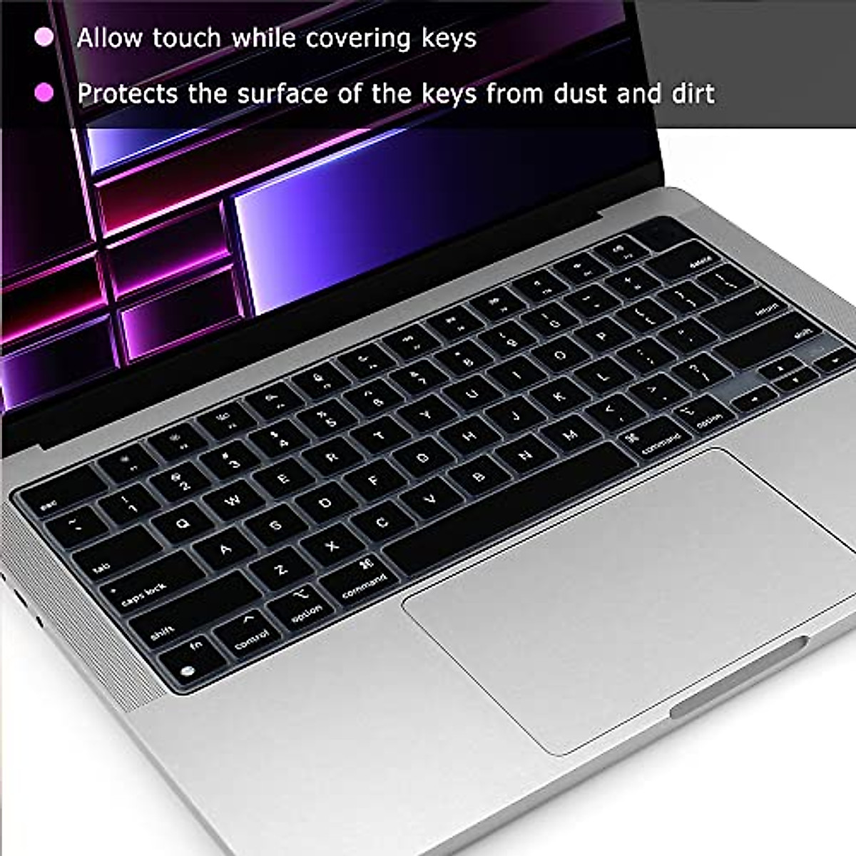Silicone Keyboard Cover Skin for 2024-2021 MacBook Air & Pro/Max with M3 M2 M1 Chip 15.3" 13.6" 14.2" 16.2 inches A3114 A3113 A2941 A2681 A2992 A2991 A2918 A2779 A2780 A2442 Protector Accessories