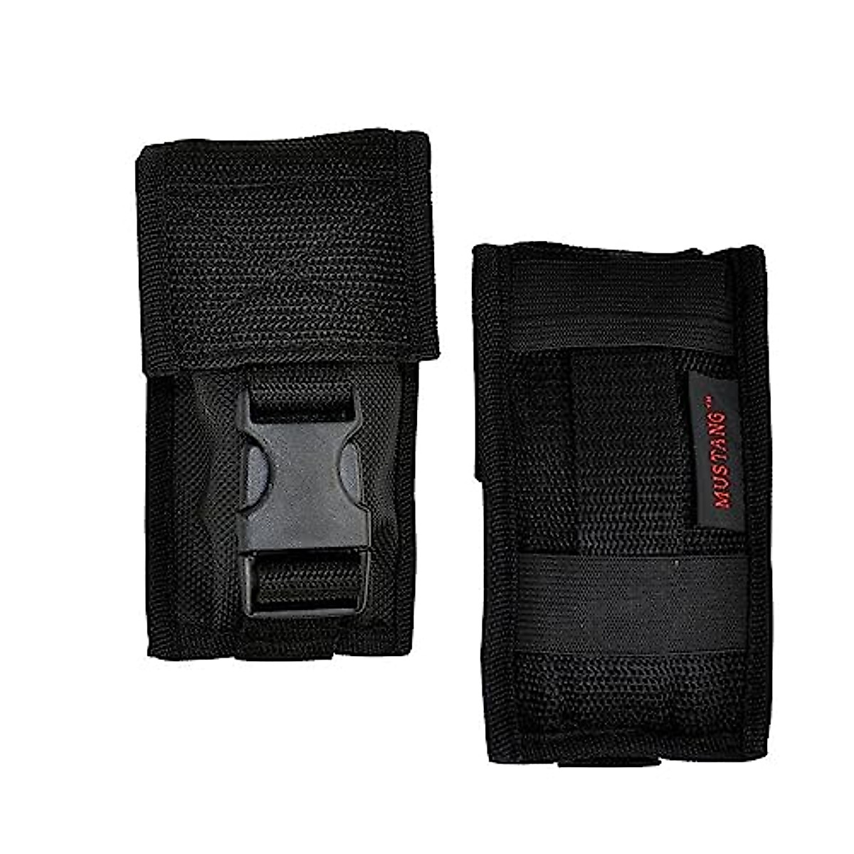 Fury Tac Sheath with Hook and Loop and Clip Folding Pocket Knife Pouch, Tactical Nylon Black, 4 to 4.75-Inch