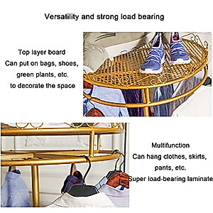 Household Products Floor-Standing Rotating Clothing Rack,Commercial Round Clothing Hanging Rack,Retail Display Heavy Clothes Garment Rack for Boutiques and Laundry Room