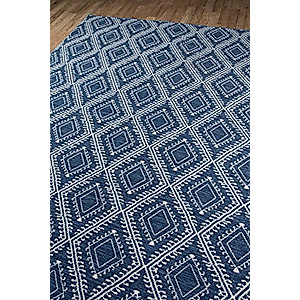 Erin Gates by Momeni Easton Pleasant Navy Hand Woven Indoor Outdoor Area Rug 7'6" X 9'6"