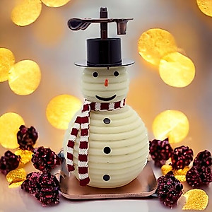 Candle by the Hour 100-Hour Snowman Candle, Copper Base, Eco-friendly Natural Beeswax with Cotton Wick