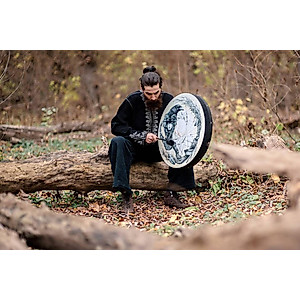 QDL notebook Shaman Drum 2022 Shaman Vegetarian ''Crow Drum'' Sound Deep Bass Sound God Druid Drum Su Shamanic Sound Healing Tool