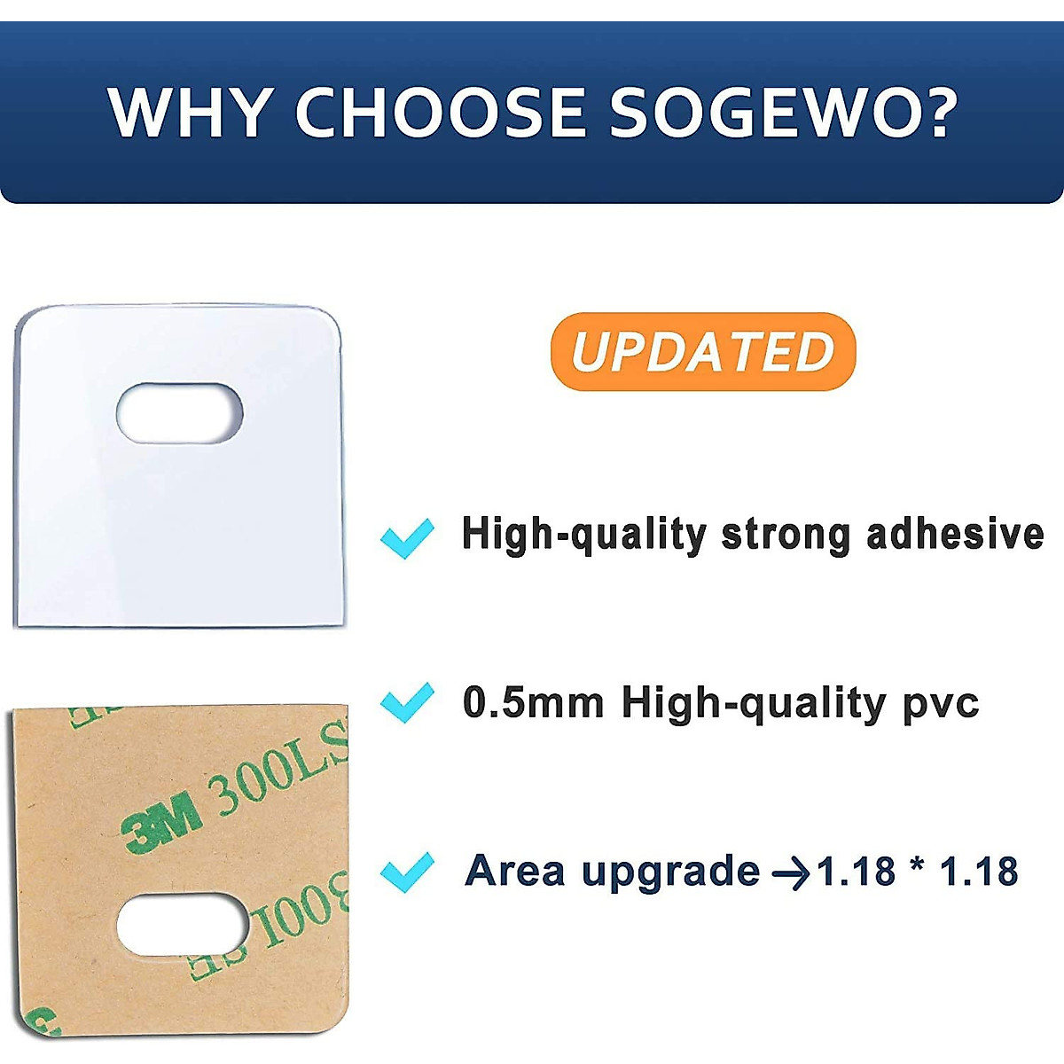 SOGEWO (16 Set/32 Pieces) Clear Vertical Blind Repair Tabs, Vertical Blinds tabs / Blind Fixers for Vertical Blinds Replacement Slats & Parts