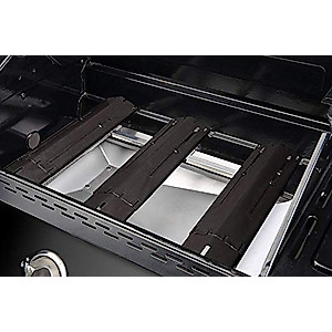 DELSbbq Universal Adjustable Grill Heat Plate Replacement for Gas Grill, Porcelain Steel Heat Plate Shield, Flavorizer Bar, Extends from 11.75" up to 21" L (Pack of 3)