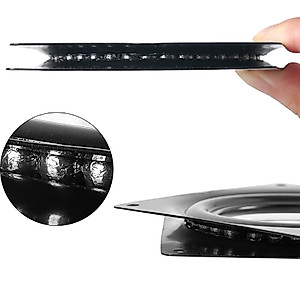 DMSTECH 2 Pack 4" Lazy Susan Turntable (Black) 300-lb Steel Ball Bearing Rotating Tray Strong Sturdy Table Cabinet Low Profile for 360˚ Chair and Door, Kitchen, Craft Project, Makeup Holder, Monitor