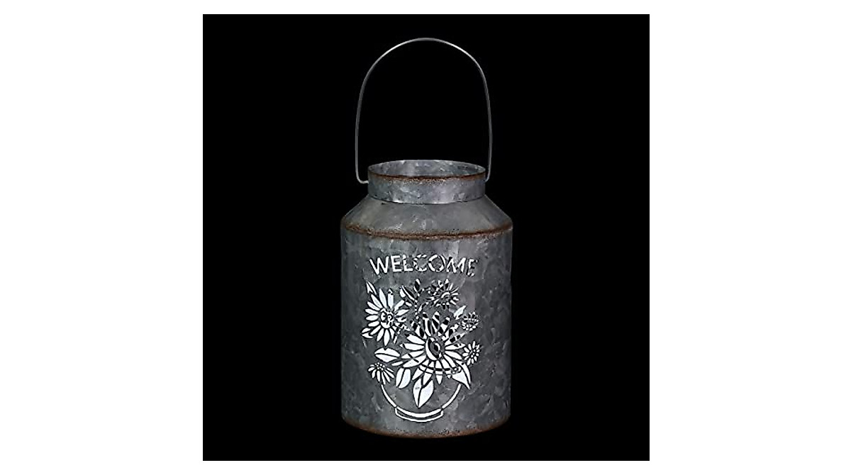 Exhart Solar Welcome Lantern - Charming Outdoor Décor