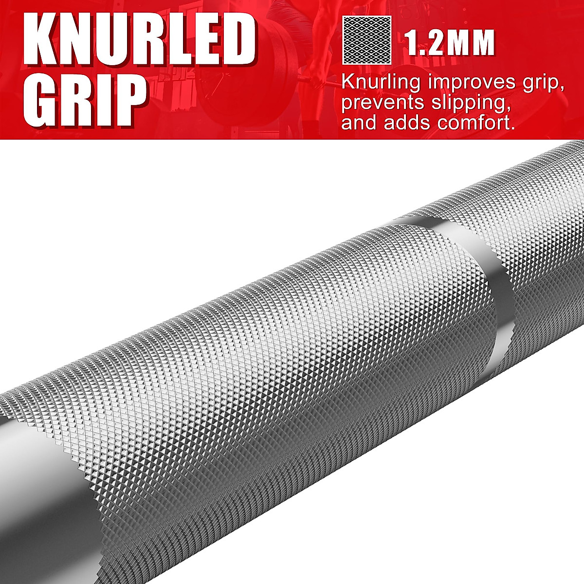 Olympic Barbell Weight Bar for Weightlifting, Bench Press Bar 7ft/6ft/5ft for Strength Training, Rated 700lbs/500lbs/400lbs Weight Capacity