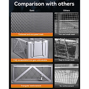 BAOYER Humane Mouse Traps Reusable Catch and Release Live Mouse，Metal Rat Trap That Work，Catch Moles, Voles, Chipmunks