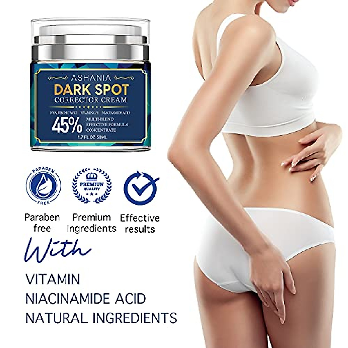 Ashania Dark Spot Remover for Face,Hyperpigmentation Treatment, Dark Spot Cream, Blemish spot treatment, Freckle Remover, Melasma treatment for face, Sun Spot Remover & Blemish Reducer, for All Skin Types