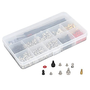 Mxzzand 362Pcs Computer Screw Set Cable Tie Screwdriver Washer Cleaning Brush Personal Computer Screw Assortment Kits
