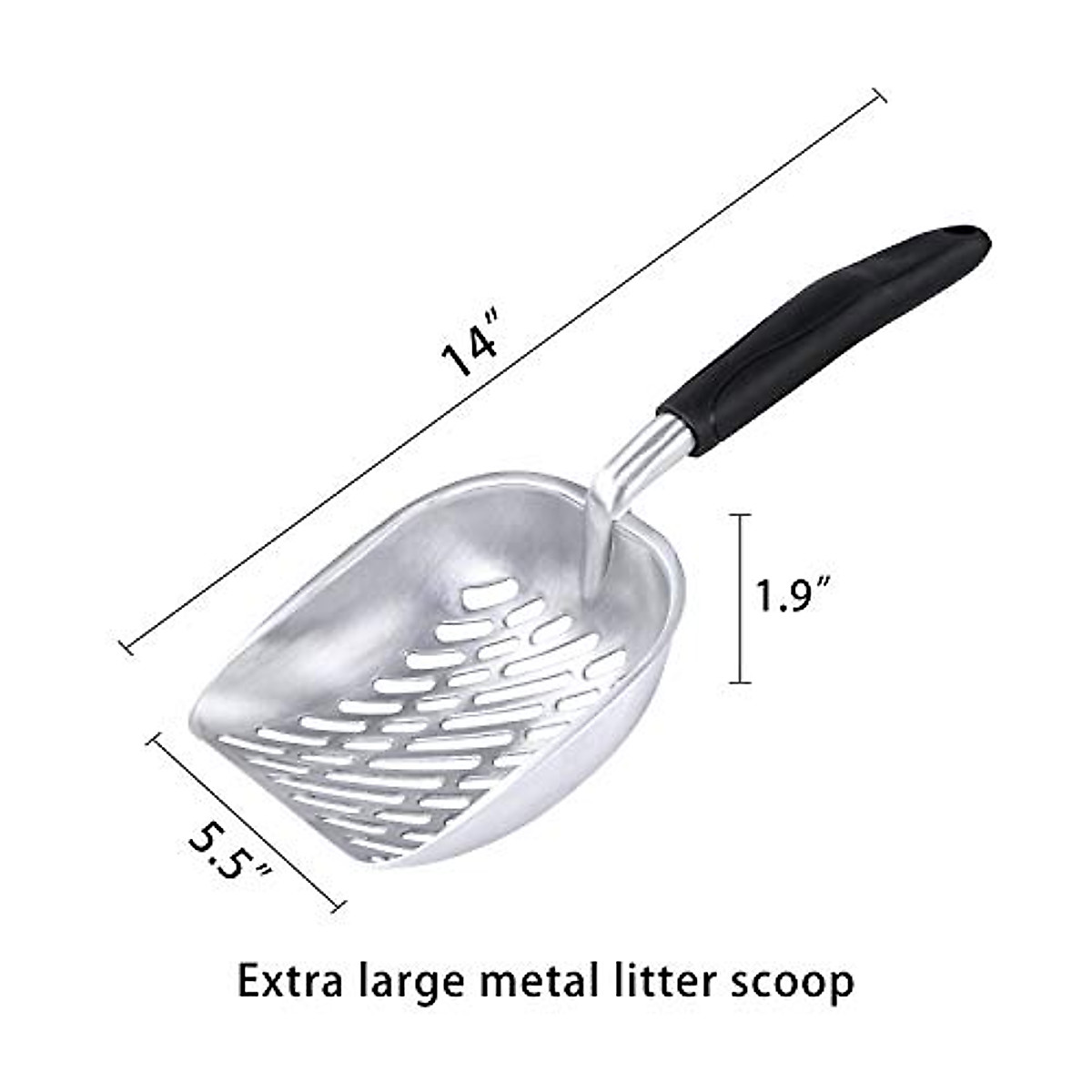 MEEXPAWS Stainless Steel Litter Box for Cats (18”×14”×4”) | Non Stick | Odor Control |Metal cat Litter Scoop | Cat Litter mat | Splash Guard | Easy Clean