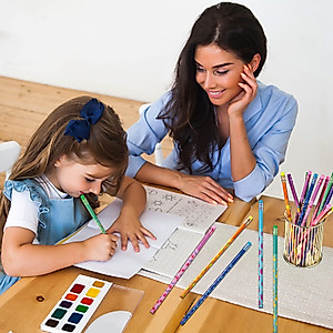 Outus 60 Pieces Scented Pencils for Kids Scented Pencils Bulk with Erasers Fruit HB Graphite Pencil School Classroom Stationery Party Reward Supplies for Boys Girls