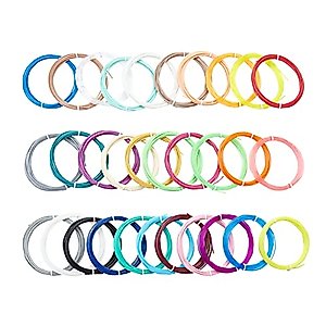 Amazon Basics 3D Pen Filament Refills, 32 Count, Variety of 32 Colors, 1.75mm