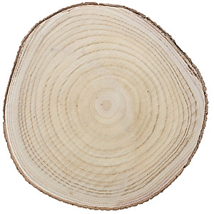Vintiquewise Barky Natural Wood Slabs Rustic Ornament Slice Tray Table Charger - 18 Inch Dia