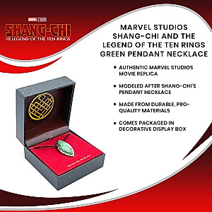 SalesOne LLC Marvel Studios Shang-Chi and the Legend of the Ten Rings Green Pendant Necklace Authentic Prop Replica, Cosplay Costume Accessories | MCU Superhero Comic Book Gifts And Collectibles