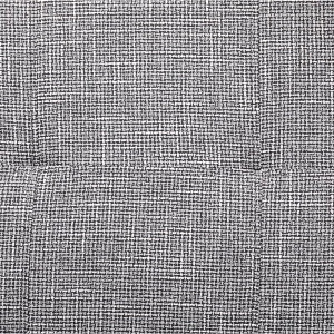 HOMVET Grey Linen Sectional Sofa Furniture Set, L-Shape Couch with Right Chaise, Storage Ottoman, and 2 Toss Pillows,for Living Room/Apartment/Office, Gray