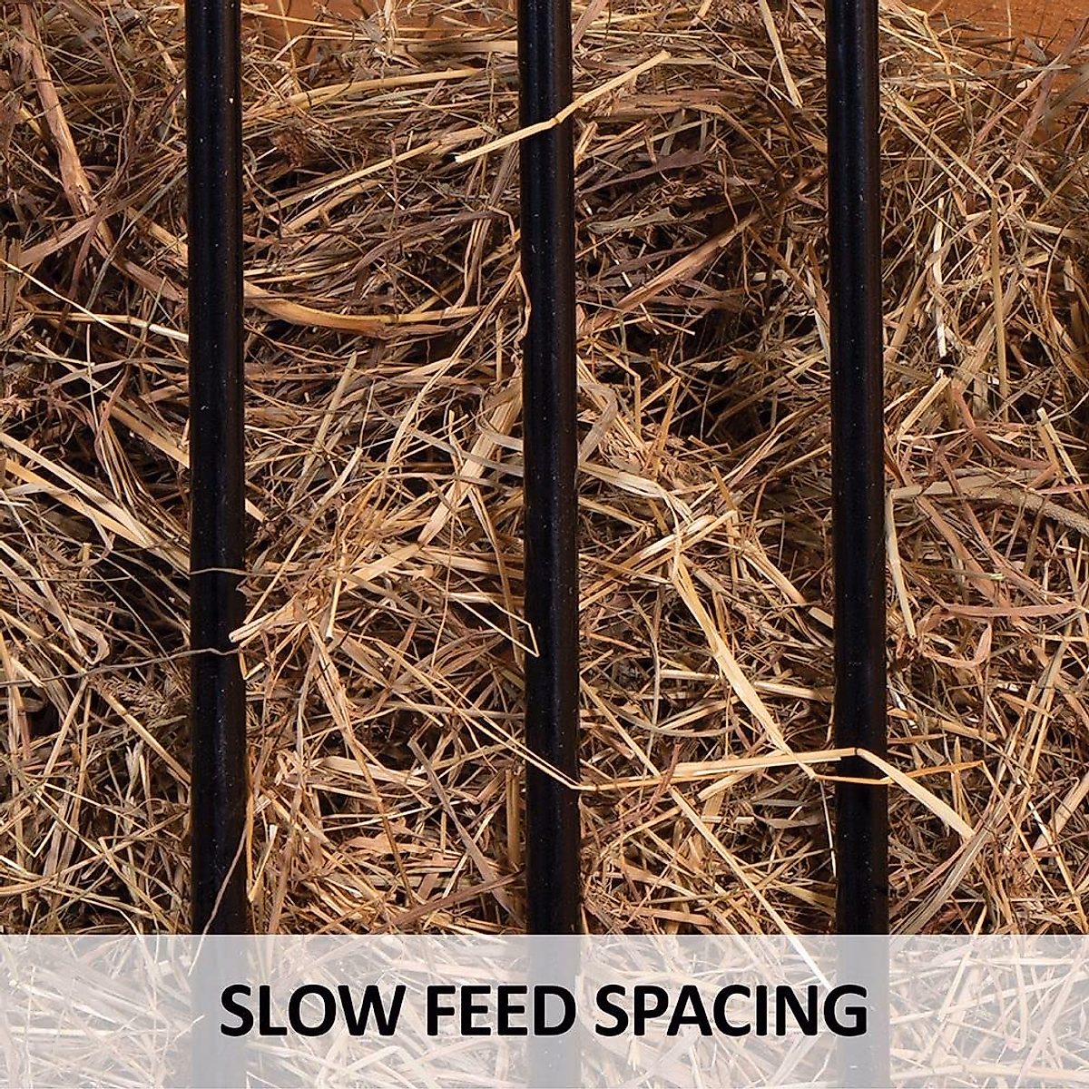 EASY-UP Corner Floor Hay Rack - No Lid | Prevents Hay Waste | 2.5" Slow Feed Spacing | Easy Assembly | Durable Design | 5-Year Warranty