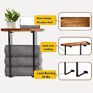 2-Pack Under Sink Organizer and Towel Rack Wall Mounted for Bathroom Decor