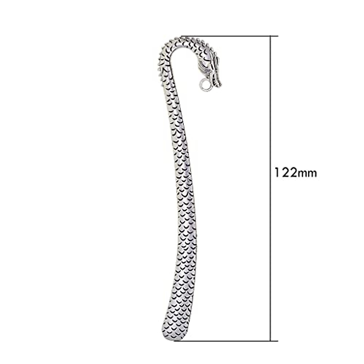 freneci 10x Metal Vintage Dragon Bookmarks with Hole Office Stationery Silver