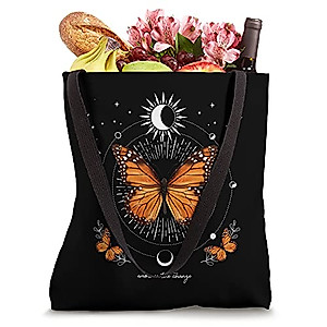 Monarch Butterfly Celestial Butterfly Sun Moon Phase Magical Tote Bag