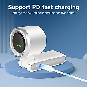 Portable Handheld Turbo Fan for Travel - 5 Gear Wind, Up to 12 Working Hours, 3-IN-1 Handheld Mini Fan with Air Turbo Tech Cooling, Perfect Personal Rechargeable Pocket Fan for Outdoor Activities