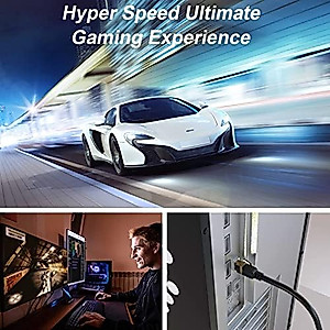 Cat 8 Ethernet Cable, 6FT High Speed Heavy Duty 26AWG Cat8 LAN Network Cable 40Gbps, 2000Mhz with Gold Plated RJ45 Connector, Outdoor&Indoor Internet Cable Compatible for Router Gaming Modem Xbox