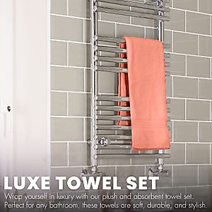 ECO Towels 6-Pack Bath Towels - Extra-Absorbent - 100% Cotton - 27" x 54" - Towels for Bathroom - Extra Large Bath Towel Shower Towels