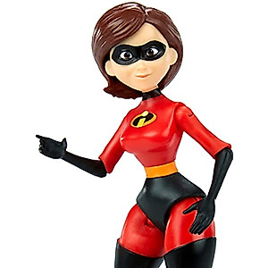Mattel ​Pixar "The Incredibles" Elastigirl Action Figure with Jack-Jack, Movie Character Toys 6.6-in & 2.2-in Tall, Highly Posable with Authentic Super Suits, Kids Gift for Ages 3 Years Old & Up