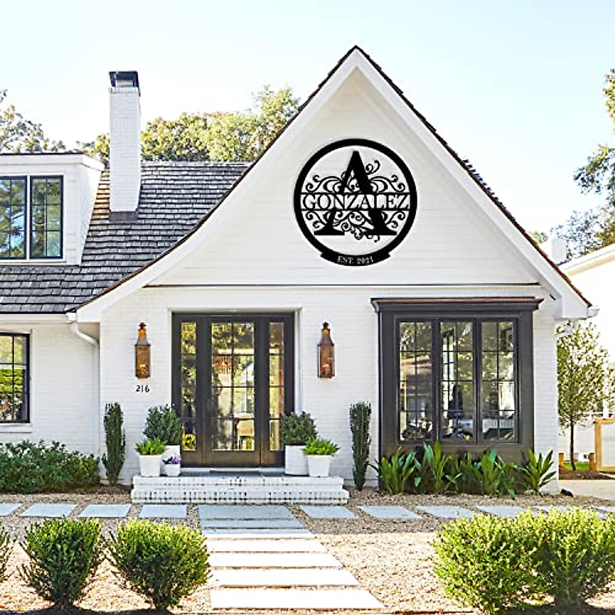 Customized Family Name Sign Personalized Last Name Metal Signs Custom Last Name Sign Metal Wall Art Split Letter Name Sign Door Hanger Monogram Wall Decor Metal Sign Wedding Gift