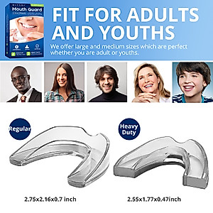 Wifamy Mouth Guard for Clenching Teeth at Night, Sport Athletic, Whitening Tray, Including 4 Regular and 2 Heavy Duty Guard