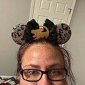 CLGIFT Leopard Minnie Ears, Animal Kingdom Ears, Lion King Minnie (Lion King)