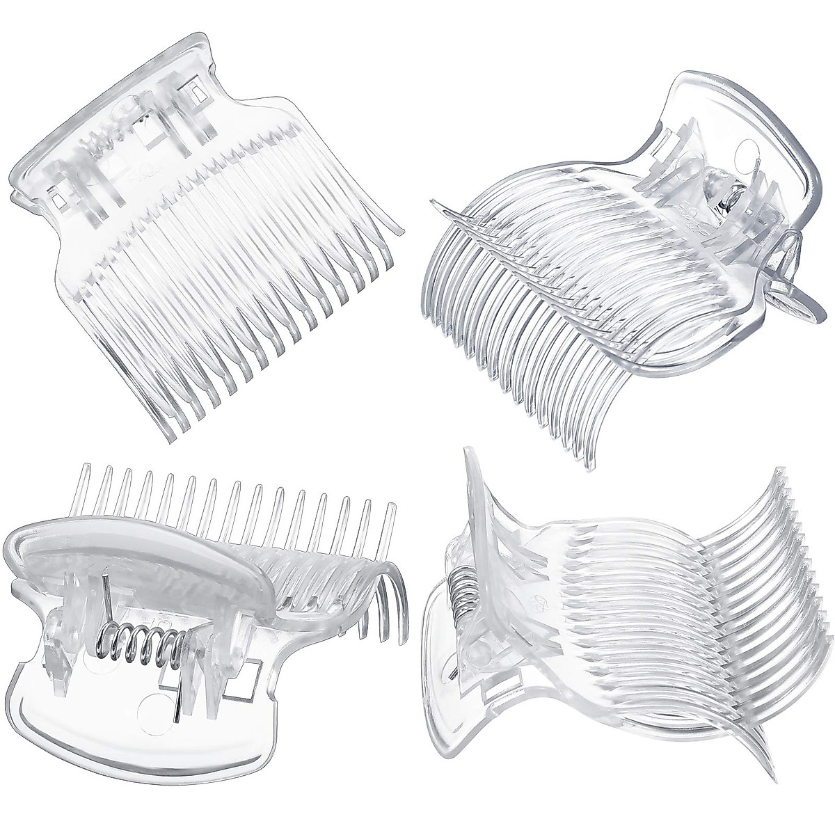 Syhood 12 Piece Hot Roller Clips for Women Girls Hair Curler Claw Clips Replacement Roller Clips Transparent (6 x 5 x 4 cm or 2.36 x 1.97 x 1.57 inch)