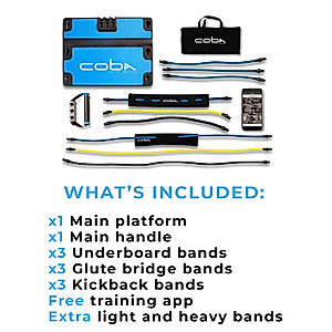 COBA Board GLUTE Trainer - Full Home Workout System, Core & Booty Exercise Machine, Portable Home Gym Resistance Band Full Body Trainer